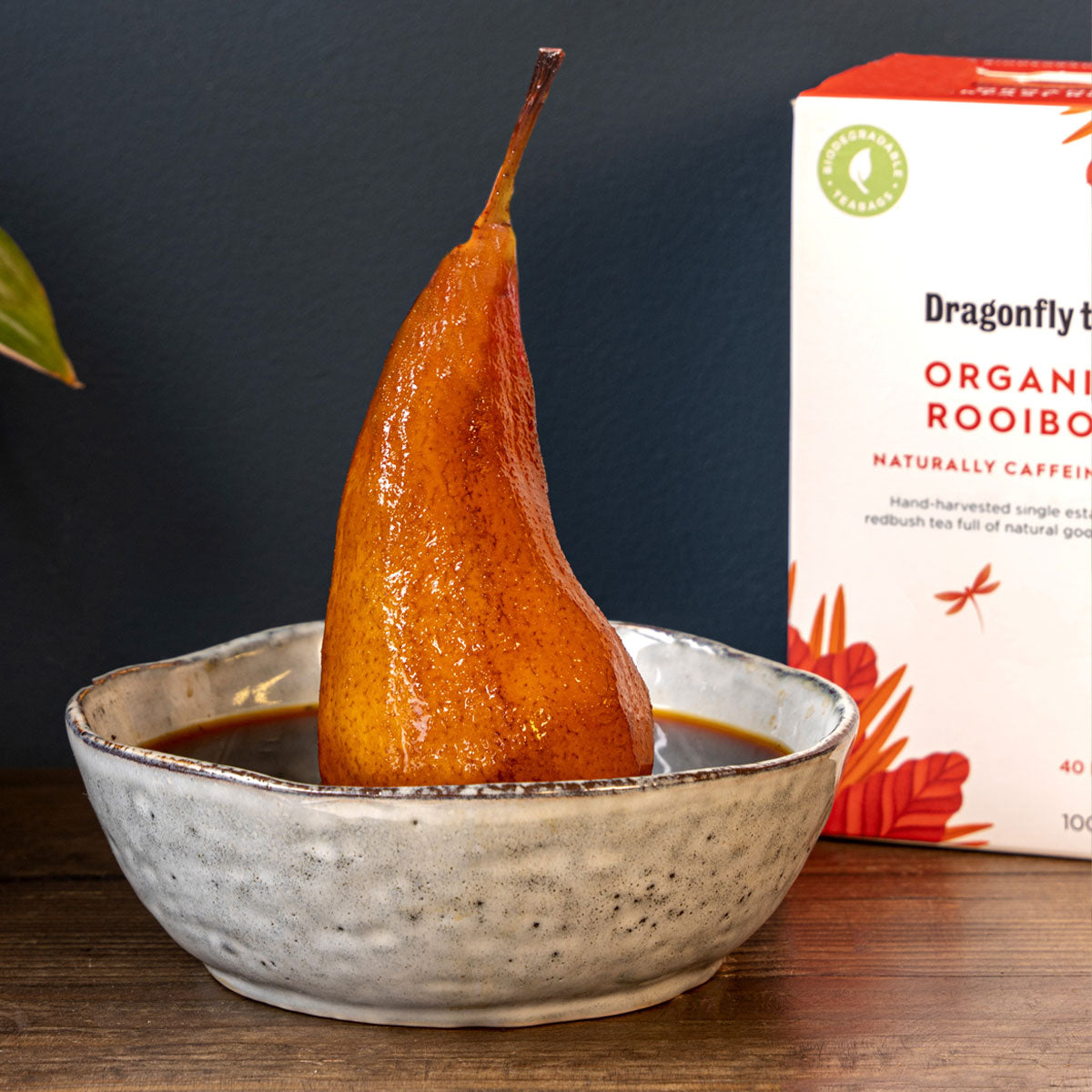Rooibos Tea-Poached Pears Recipe – Dragonfly Tea
